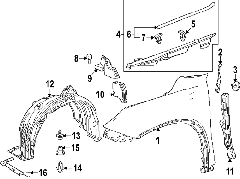 53811-0E250 - Fender For 2024-2025 Lexus | Lexus OE Parts