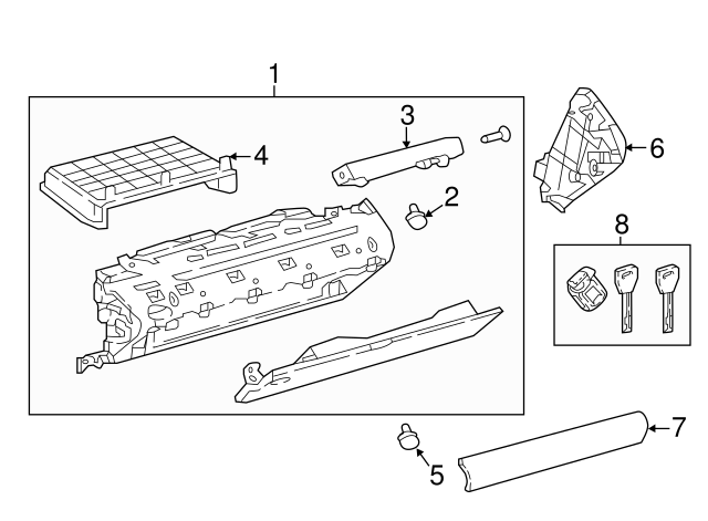 2018-2024 Lexus Glove Box Assembly 55550-11011-C2 | AutoNationParts.com