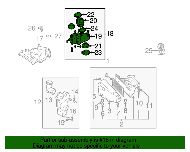 2000-2001 Nissan Maxima Air Duct 16576-2Y00A | QuirkParts