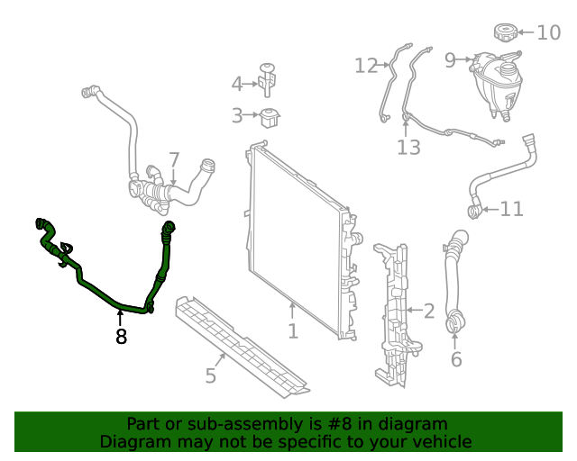 222-501-80-84 - Upper Hose 2015-2020 Mercedes-Benz | Mercedes-Benz USA ...