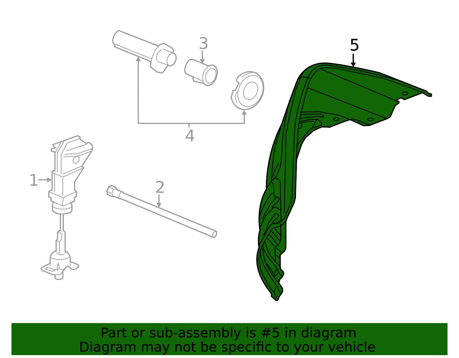 2019-2025 GM Driver Side Spare Wheel Heat Shield 84535834 GM ...