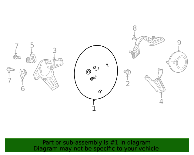 2019-2021 Mazda Steering Wheel BDGH-32-982A | TascaParts.com