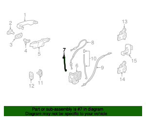 2015-2020 GM Driver Side Front Door Lock Cylinder Rod 22785274 GM ...