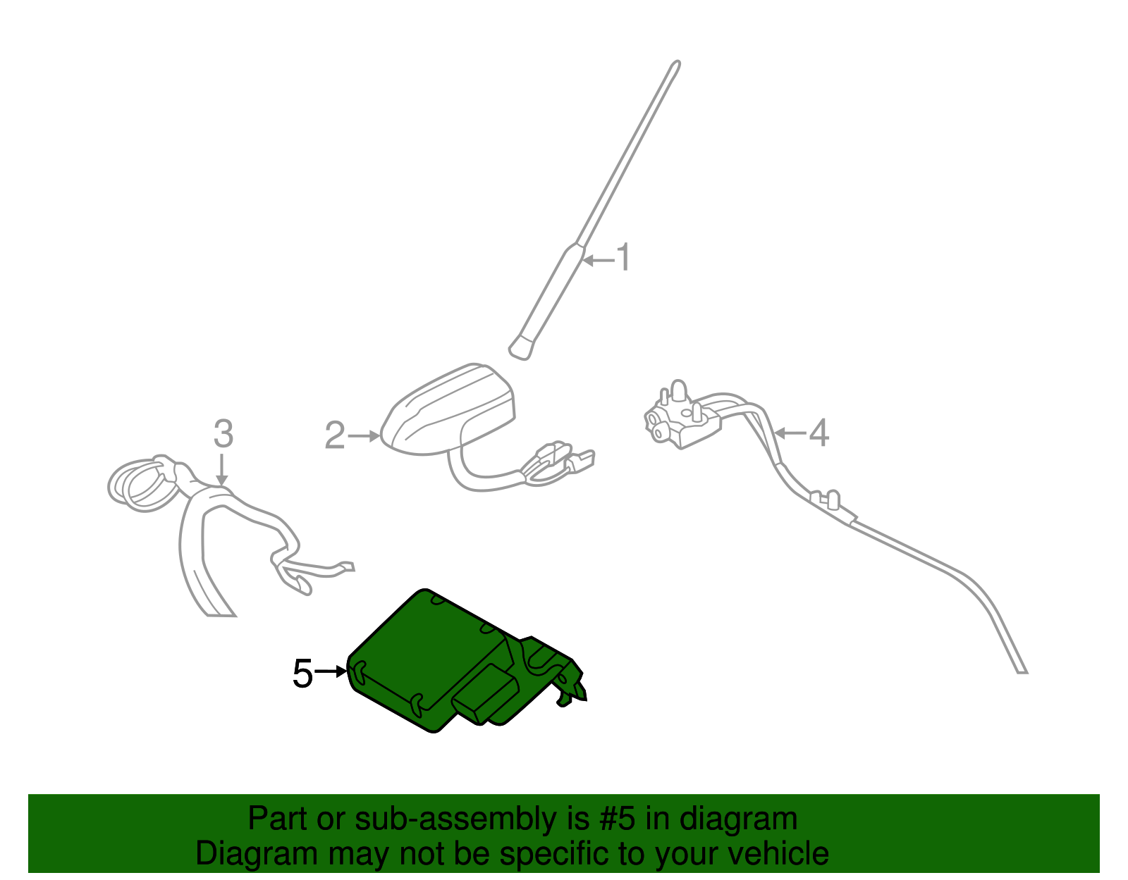 2013-2019 Ford Escape GPS Antenna CJ5Z-10E893-F | OEM Parts Online