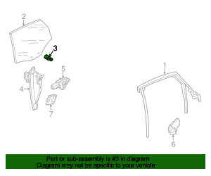 2009-2024 Audi Door Glass Pin 8K0-845-867 | Audi USA Parts