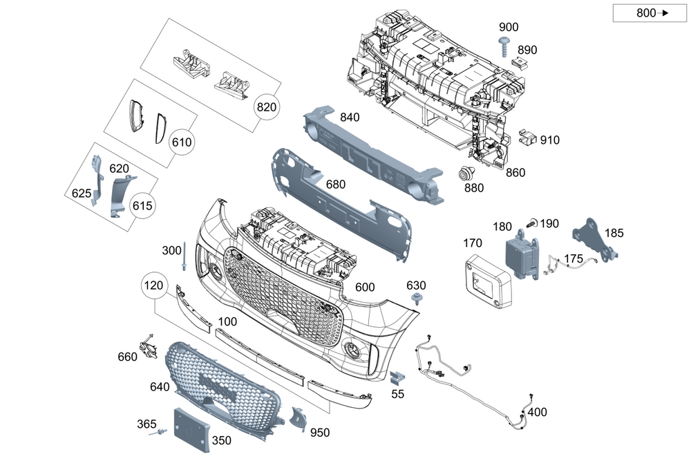 4538850125 - Front Spoiler 2009-2010 Smart Fortwo | Mercedes-Benz USA Parts