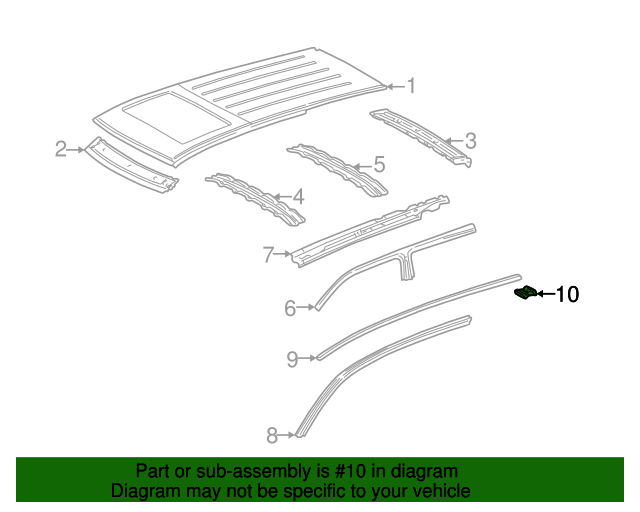 009-988-49-78 - Roof Molding Clip 1998-2005 Mercedes-Benz | Mercedes ...