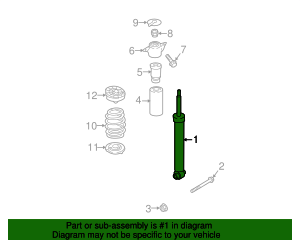 8W9-616-025-D - Suspension Shock Absorber 2017-2025 Audi A4 allroad ...