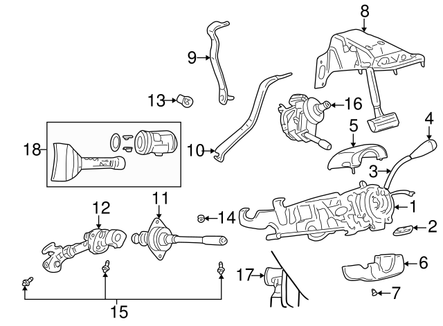 2001-2011 Mopar Ignition Lock Cylinder 5018702AA | TascaParts.com