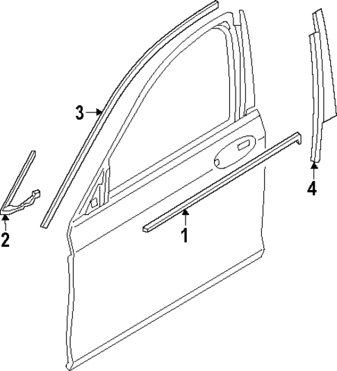 Exterior Trim - Front Door for 2023 BMW 740i | BMW Parts Online Hub