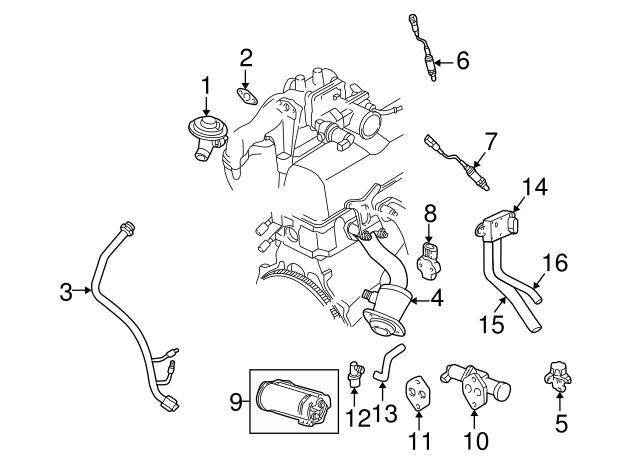 1998-2001 Mazda B2500 PCV Valve ZZP3-13-890 | Mazda-Parts