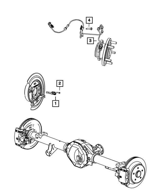2012-2013 Ram Wheel Speed Sensor, Right Rear 4779734AF | Mopar eStore