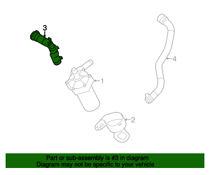 2010-2012 Land Rover Range Rover Lower Hose LR012615 | JaguarParts.com