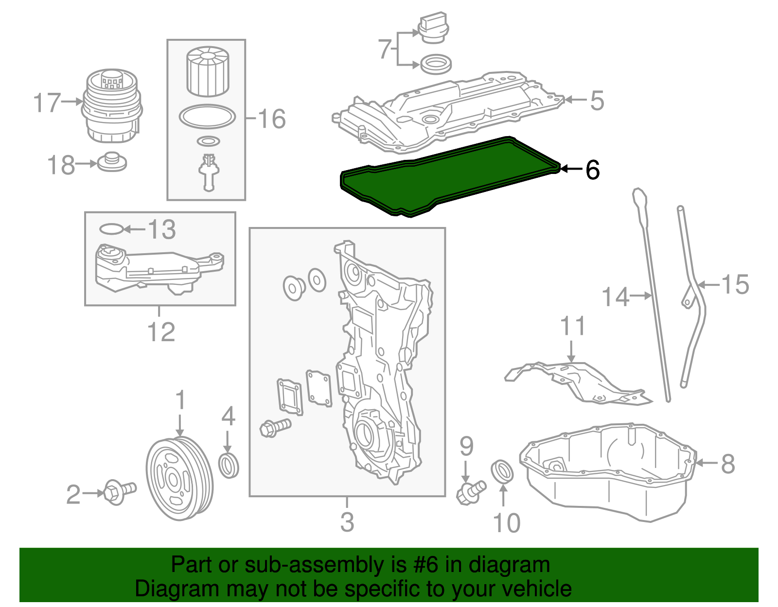 2013-2021 Lexus Valve Cover Gasket 1121336020 | Retail Performance Auto ...