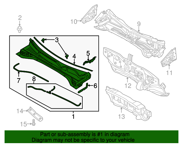 2017-2022 Kia Sportage OEM NEW 2017-2020 Kia Sportage SX Turbo Cowl Top ...