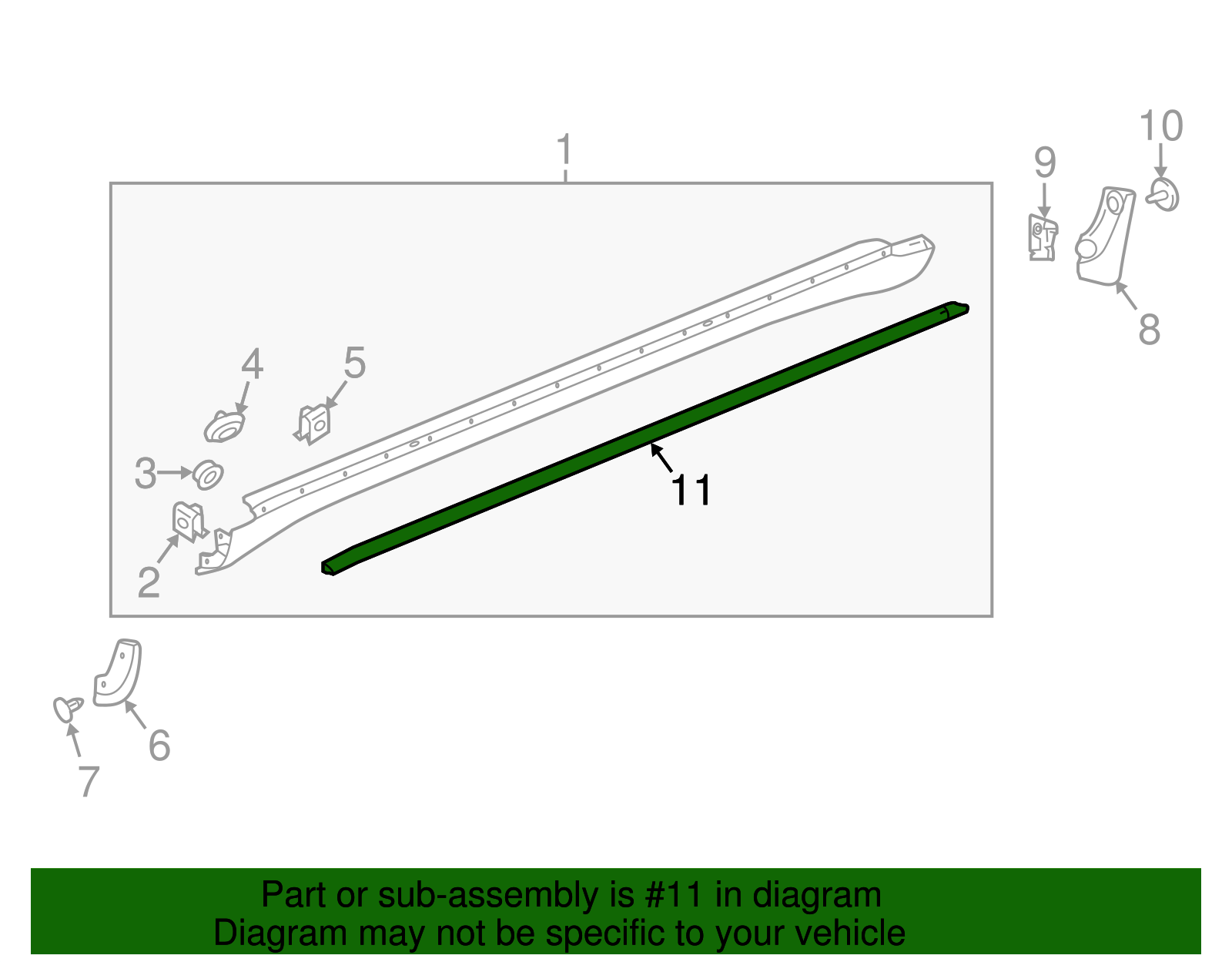 2018-2024 Buick Enclave Side Door Lower Auxiliary Weatherstrip 23204899 ...
