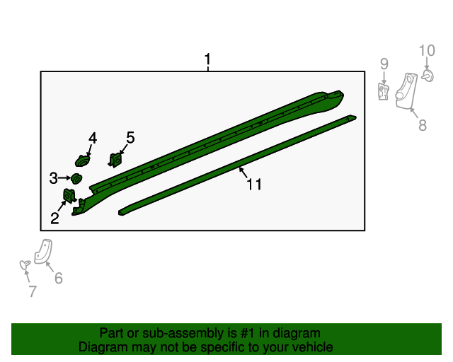 2018-2023 Buick Enclave Passenger Side Molding 84514690 GM ...