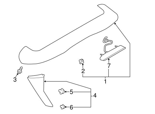 2020-2023 Subaru Impreza Rear Spoiler 96061FL01ANN | Subaru Parts For You