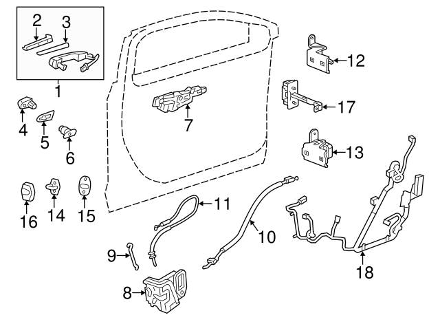 2013-2021 Cadillac Door Outside Handle Insulator 13501804 | TascaParts.com