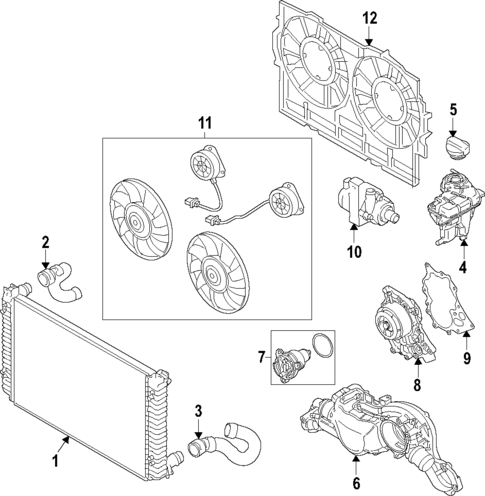 Radiator & Components for 2017 Audi Q7 | Genuine Audi Parts