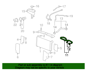 22827731 - Radiator Inlet Hose 2007-2014 GM | Group 1 Auto Parts