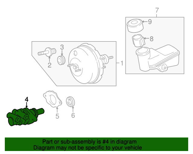 2000-2003 Toyota Echo Master Cylinder 47207-52021 | Toyota Parts Center