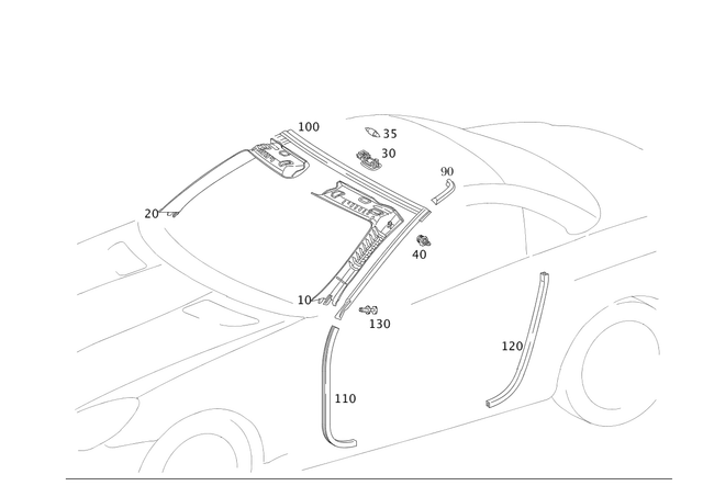 171-720-05-78 - Sealing Frame 2005-2016 Mercedes-Benz | Mercedes-Benz ...