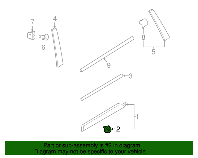Side Molding Clip - Volvo (30622612) | TascaParts.com