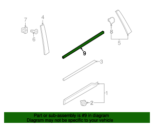 31479459 - Window Molding - 2016-2020 Volvo XC90 | Volvo OEM Parts Direct