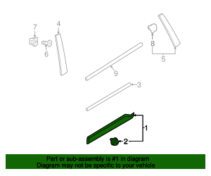 39843060 - Door Molding 2016-2024 Volvo XC90 | AutoNationParts.com