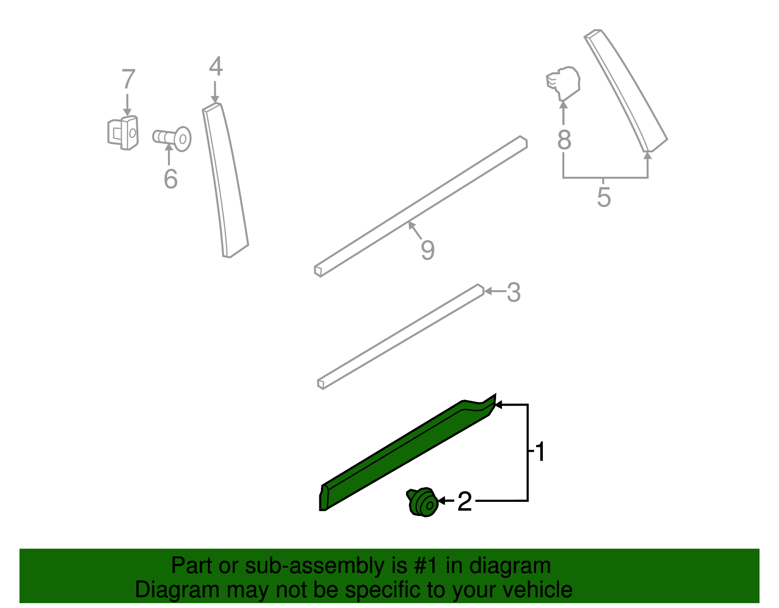 2016-2025 Volvo XC90 Side Molding 39843034 | OEM Parts Online