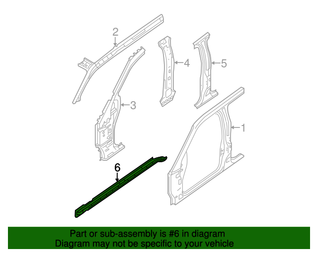 2005-2015 Nissan Xterra Rocker Reinforced - Driver's Side (LH) 76425 ...