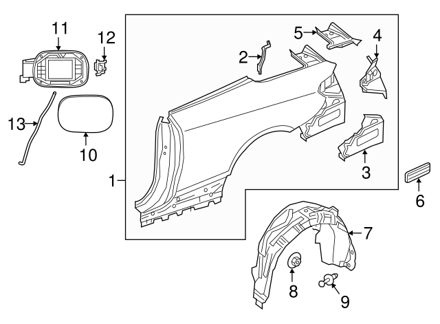205-630-03-05 - Quarter Panel Extension 2017-2023 Mercedes-Benz ...