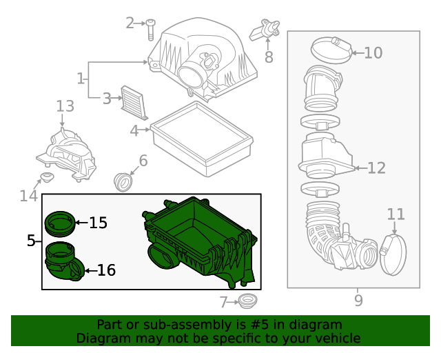 2016-2022 GM Air Cleaner Housing 94522422 GM | GMPartsDirect.com