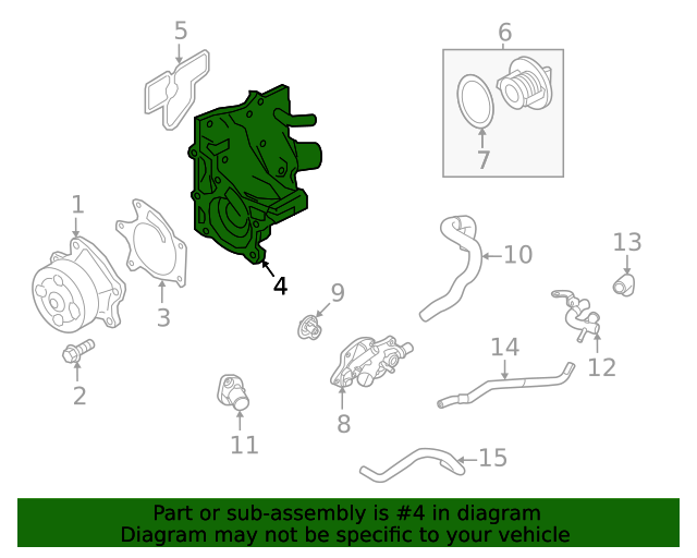 2020-2022 Nissan Sentra Thermostat Housing 11061-6LB0A | Nissan Parts Store