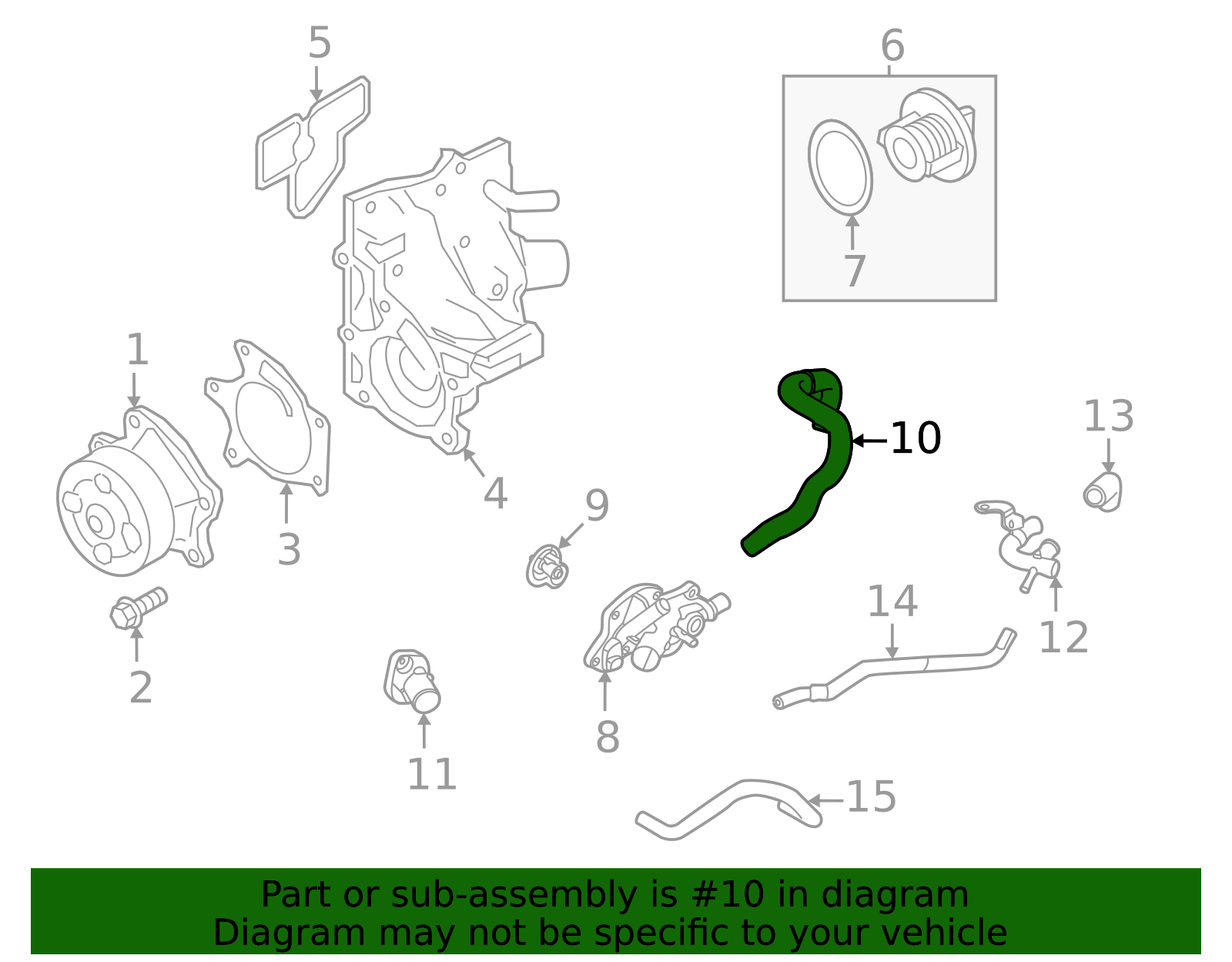 14055-6LB0B - 2020-2025 Nissan - Water Outlet Hose | Anicra Nissan Parts
