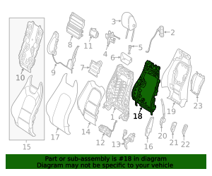 238-910-00-00 - Seat Back Frame 2018-2023 Mercedes-Benz ...