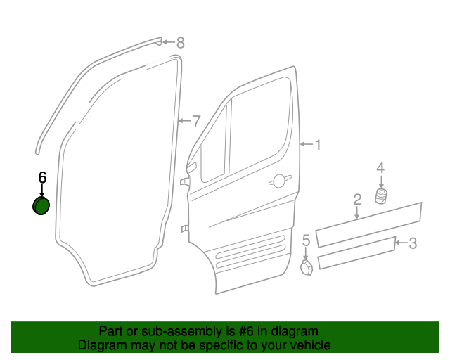 210-889-00-95 - Door Shell Seal 2010-2023 Mercedes-Benz | Mercedes-Benz ...