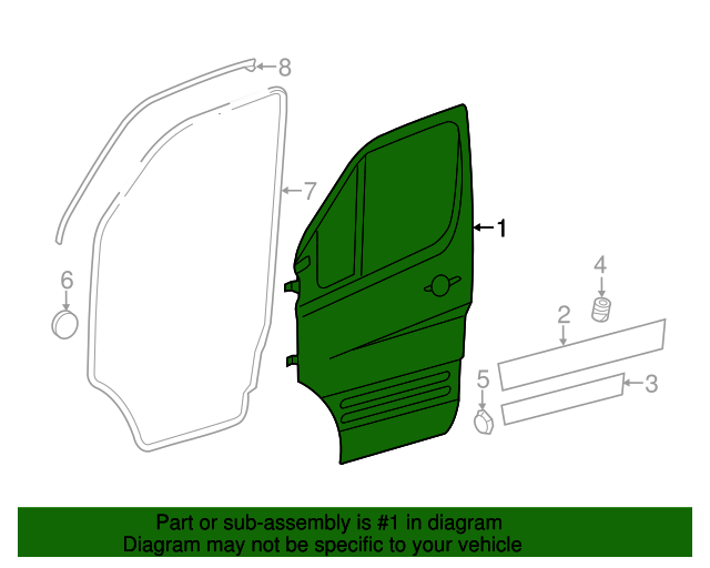 906-720-00-05 - Door Shell 2010-2018 Mercedes-Benz | Mercedes-Benz USA ...