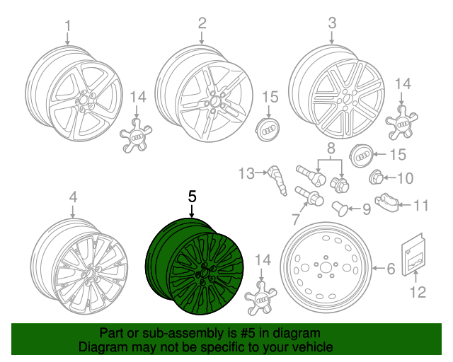 4H0-601-025-AQ - Wheel, Alloy 2011-2018 Audi | Audi OEM Parts
