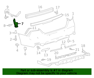52591-06030 - Side Seal 2018-2024 Toyota Camry | Ourisman Toyota Parts