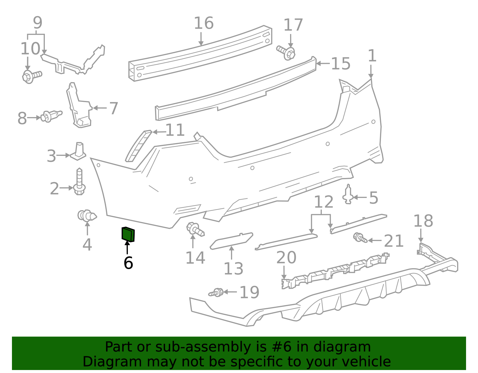 52463-06140 - Bumper Cover Insulator 2018-2024 Toyota Camry ...