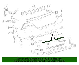 52724-06010 - Lower Molding 2018-2024 Toyota Camry | Longo Toyota Parts