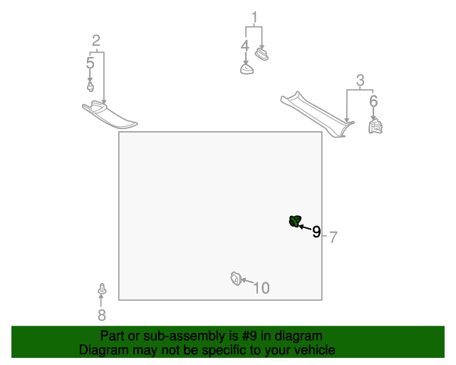 2000-2007 Subaru Trim Panel Clip 693005370 | Subaru Parts Store