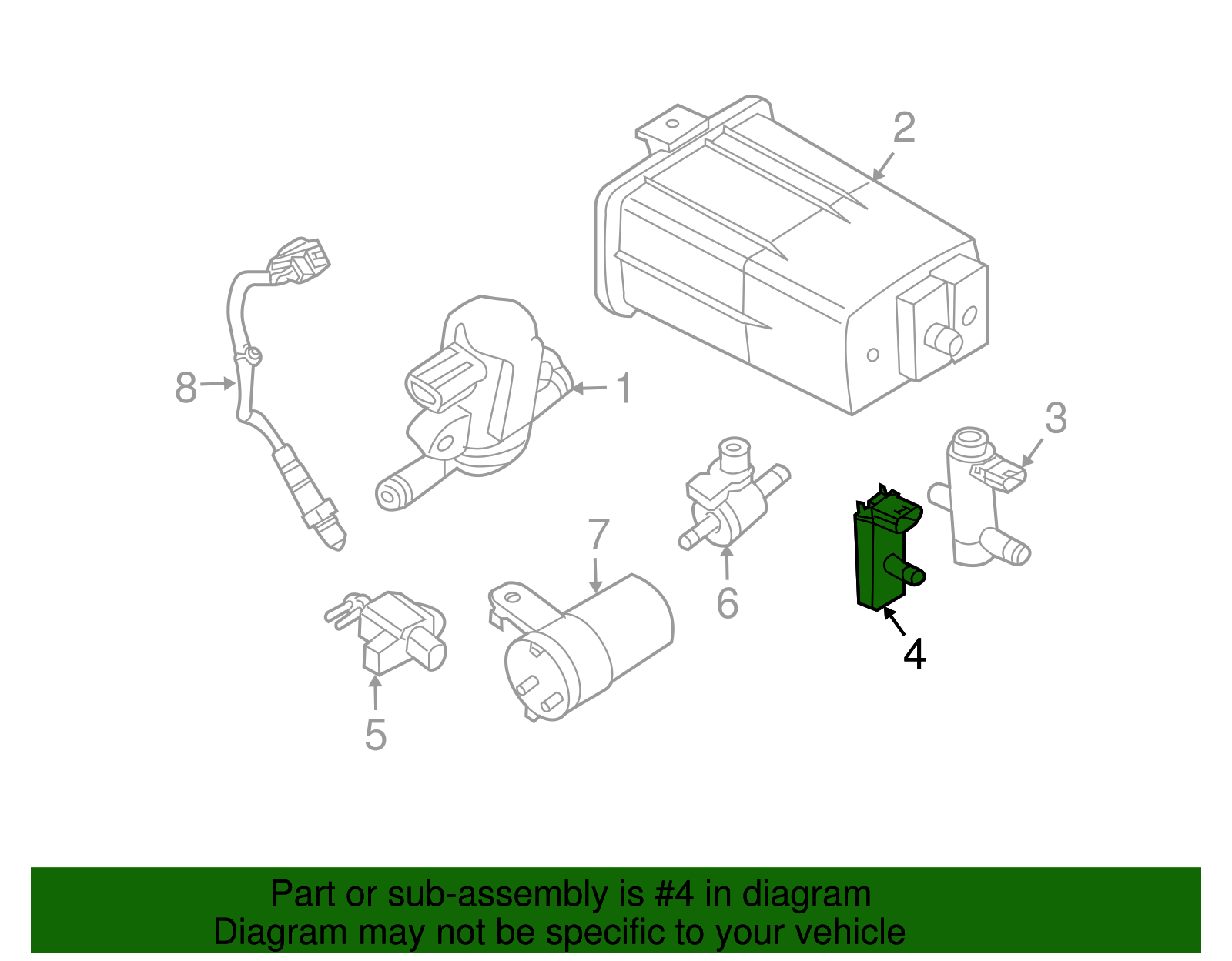 Evap Pressure / Boost Sensor (l34 D41 P15 Z52 T33 B18 A61 +more) 22365 ...