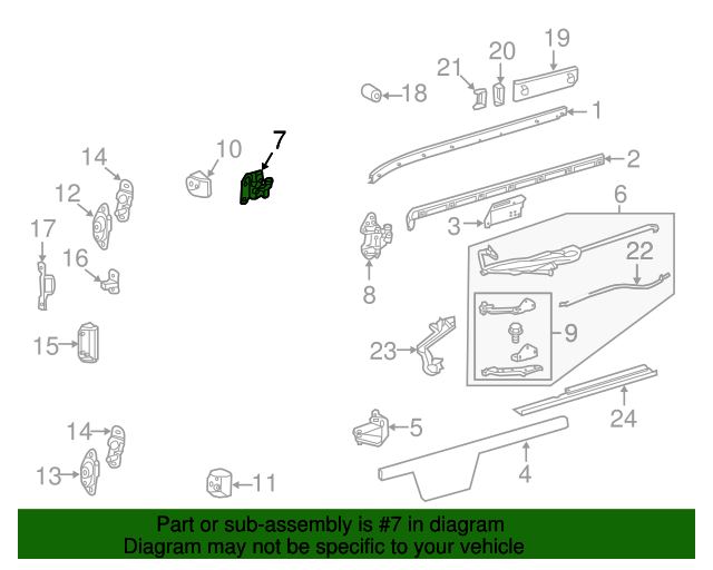 2010-2018 Mercedes-Benz Slider 906-760-01-47 | MB OEM Parts