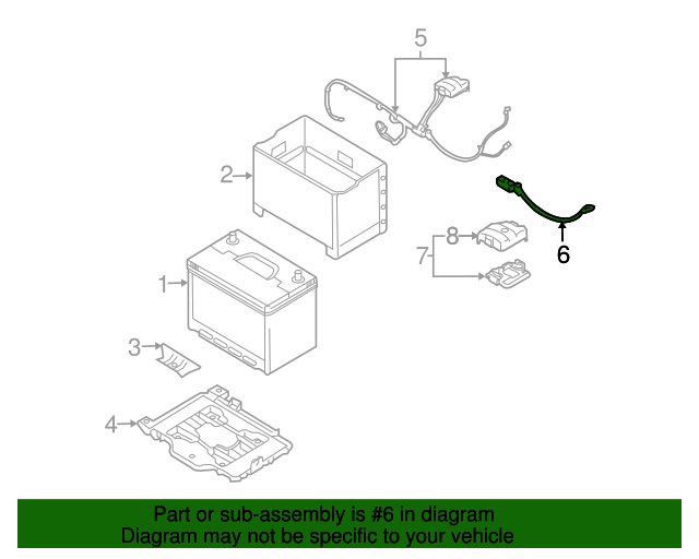 91860-3J000 - Battery Cable 2007-2012 Hyundai Veracruz | AutoNation Parts