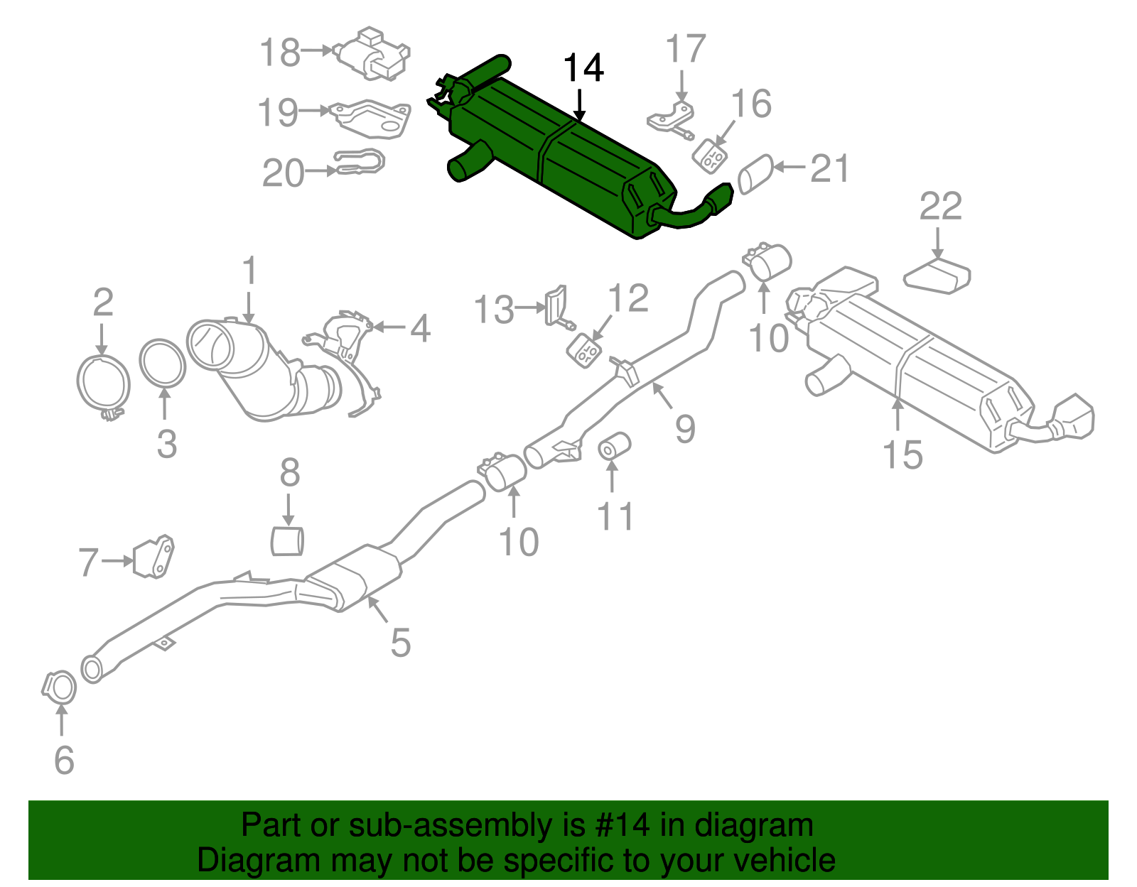 2017-2022 BMW Muffler 18-30-8-652-317 | BMW Parts Exchange