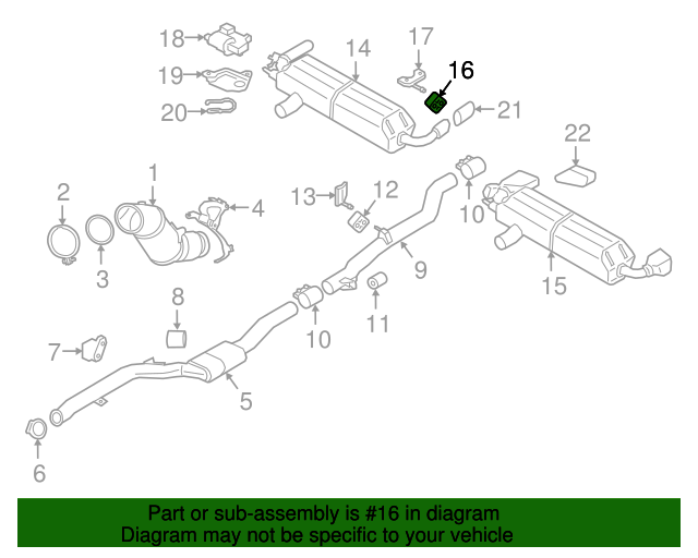 18308635587 - 2016-2024 BMW Rear Muffler Insulator (18-30-8-635-587 ...