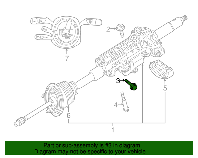 009-990-56-04 - Column Assembly Bolt 2015-2017 Mercedes-Benz | Mercedes ...